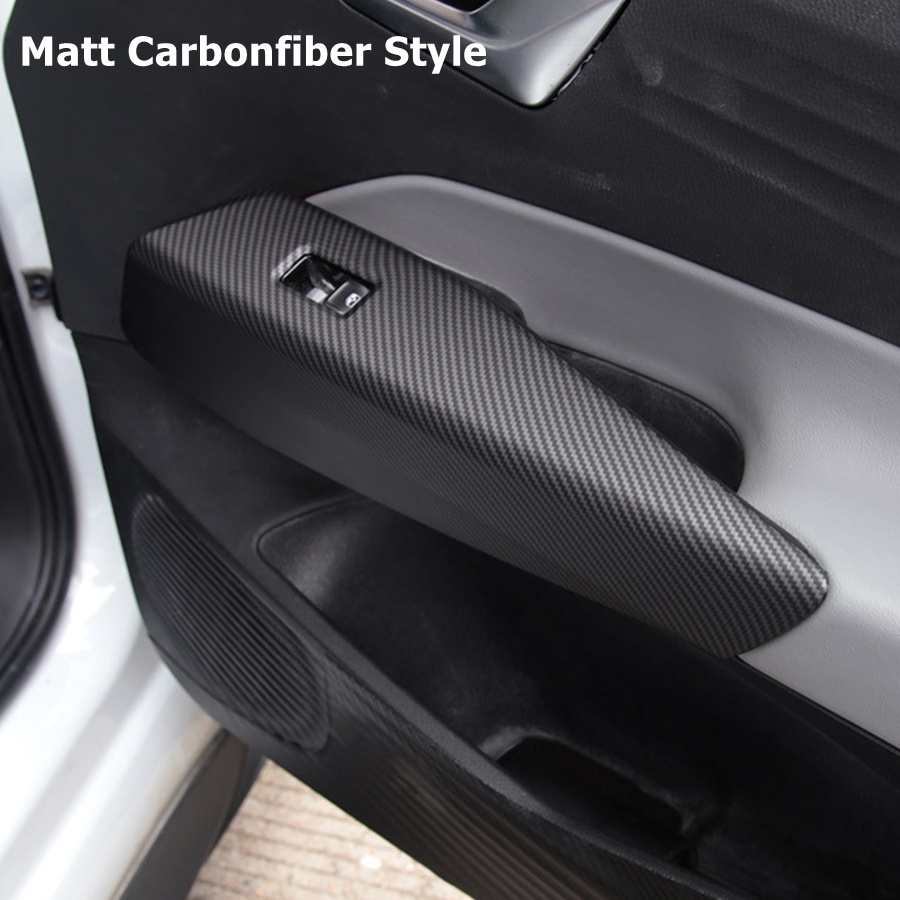 For VW ID.4 ID.3 2022 2021 ABS Carbon Fiber Style Door Handle Armrest ...