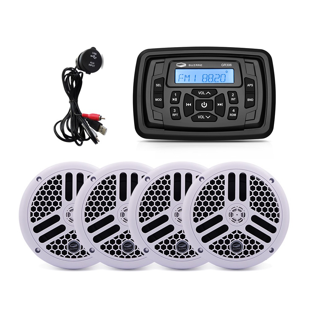 เครื่องเล่น MP3 เครื่องเล่น MP4 Waterproof Marine Boat Radio Stereo ...