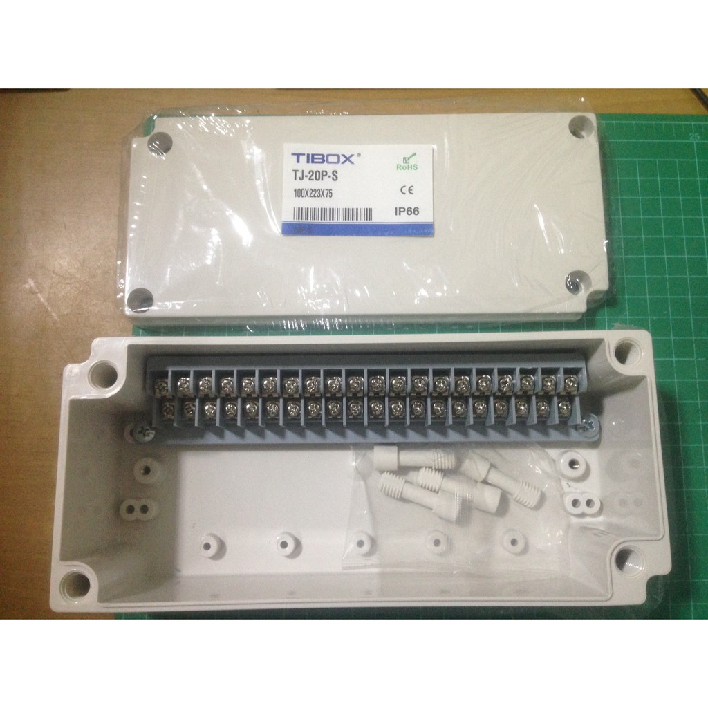Tibox รุ่น TJ-20P-S : 20 Poles Terminal Block Box (กล่องต่อสายไฟ) IP66 ...