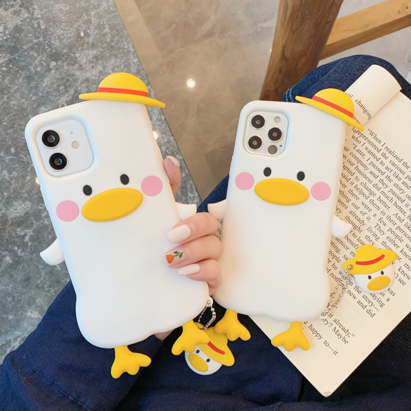 เคสโทรศัพท์ซิลิโคนลายการ์ตูนเป็ดน่ารักสําหรับ Huawei P30 P30Pro Mate30 Mate30Pro Mate40 ...
