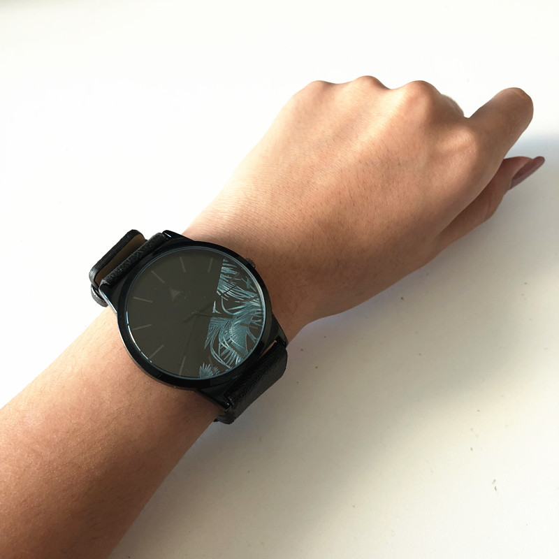 British Spot ของแท้ASOS WatchHalf Leaf Printed dial แฟชั่นของผู้ชาย ...