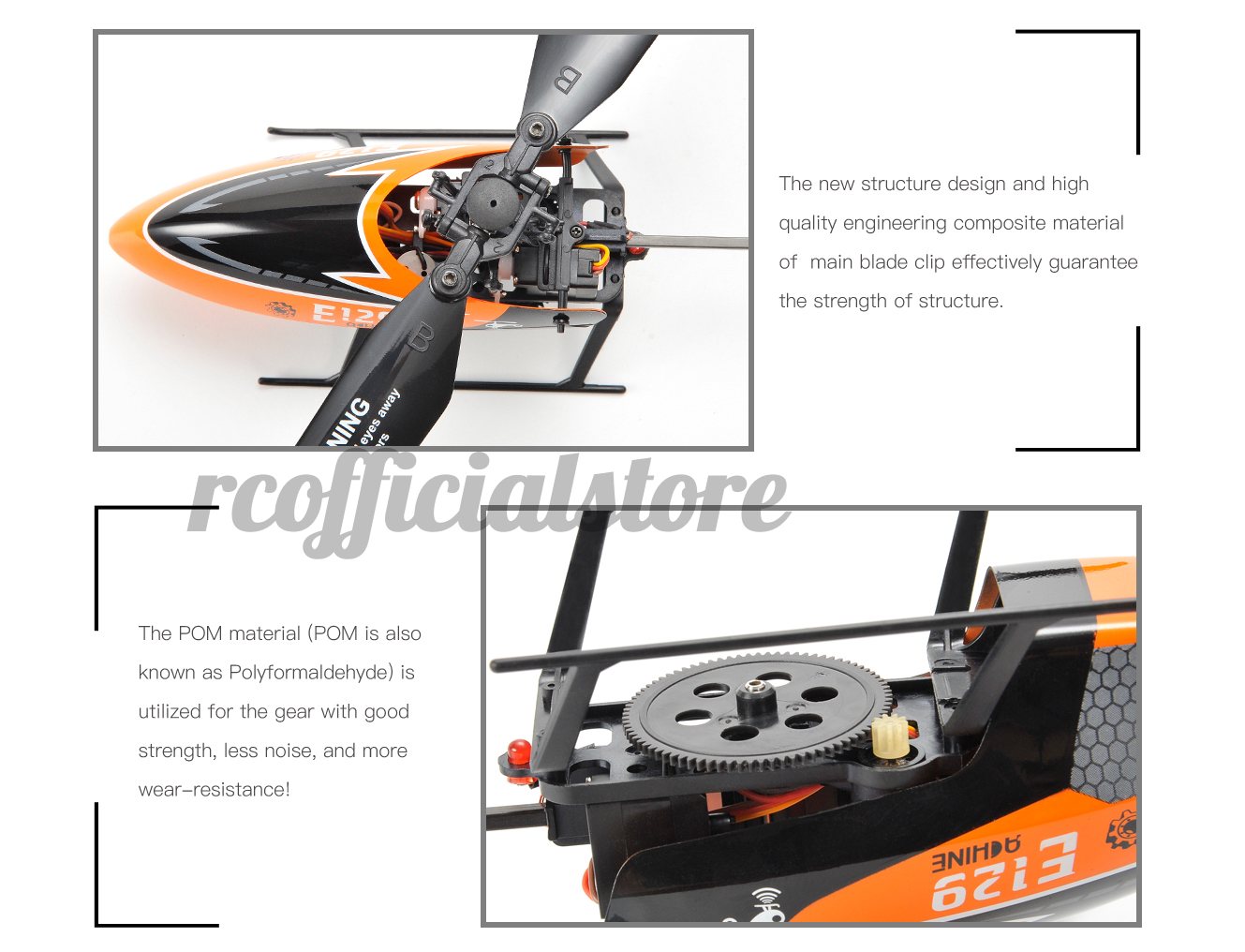 RC Eachine E129 2 . 4 G 4 Ch 6 - Axis เฮลิคอปเตอร์ Rtf - rcofficialstore.th - ThaiPick