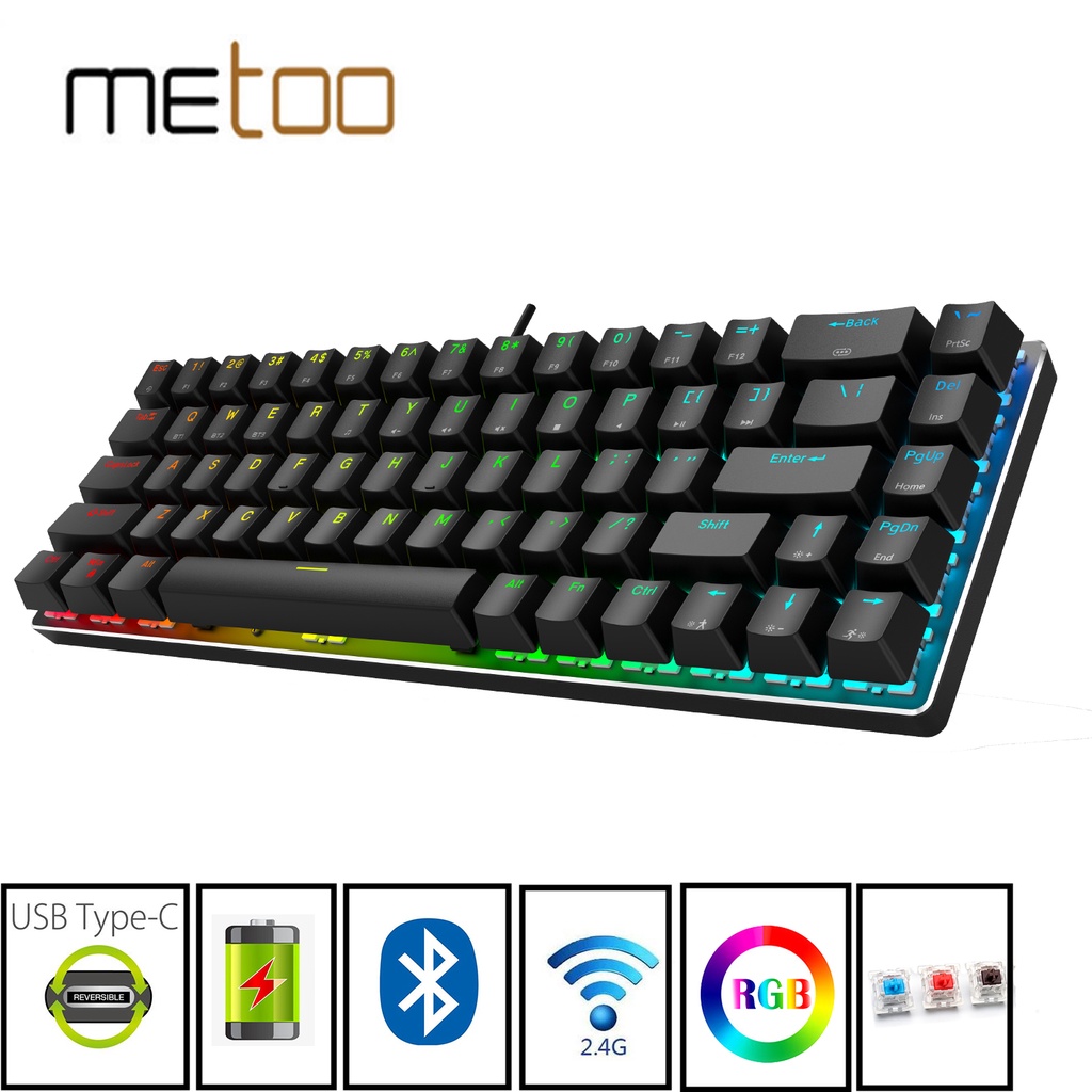 Gaming Mechanical Bluetooth Keyboard Wireless keyboard with Bluetooth2 ...