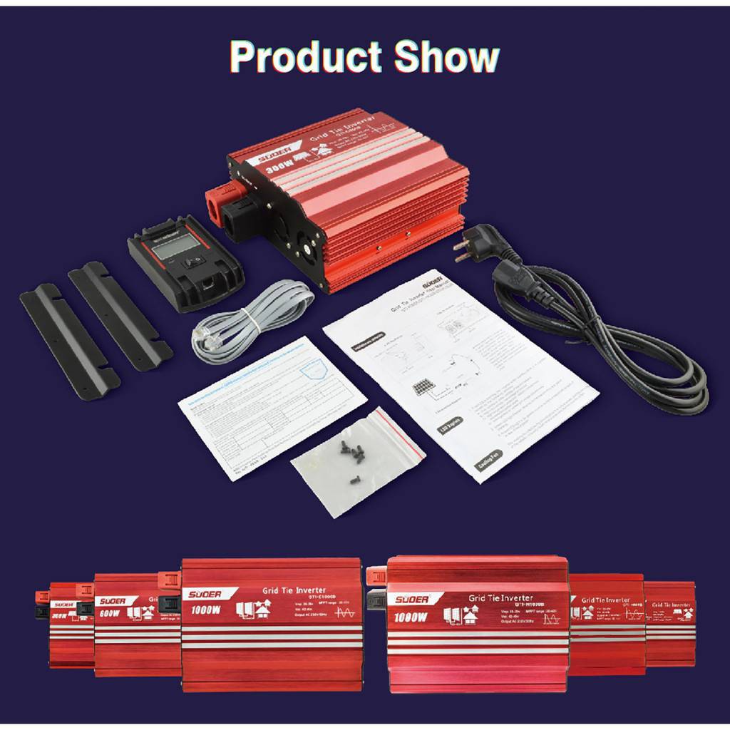 กริดไท ON GRID TIE INVERTER GTI-D600B (600VA) และ GTI-D1000B (1000VA ...