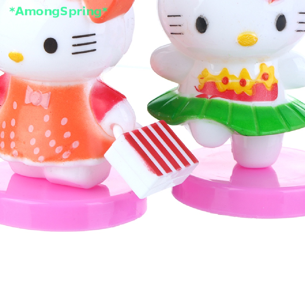 Amongspring ใหม่ ของตกแต่งเค้กวันเกิด ลาย Hello Kitty 8 ชิ้น - amongspring.th - ThaiPick