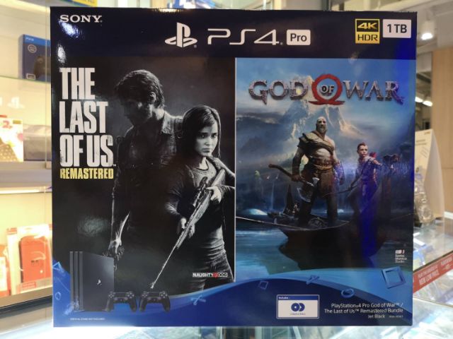 Playstation 4 PS4 Pro 1 TB God of War The Last Of Us Bundle Pack - Jet Black (TH) ชุด 2 จอย DS4 ...