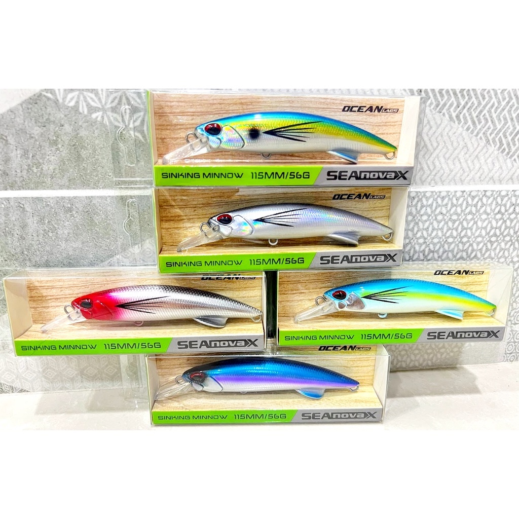 Ocean Labs SEANOVAX Sinking Minnow 56G/115mm Pintail YCPQ | Shopee Thailand