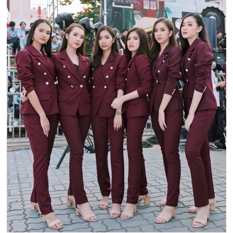 M10 S-XL มี7สี Set ชุดเซ็ต เซต2ชิ้น เซตสูทขายาว เซตสูทผู้หญิง เซตสูทแฟชั่น ชุดเข้าเซต ชุดออกงาน ...