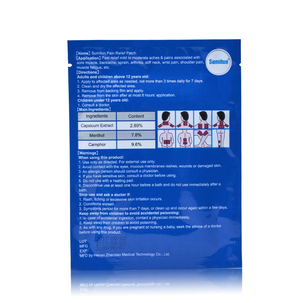 16Pcs Pain Relief Patch Stickers Muscle Strain Knee Bruise Joint Pain ...