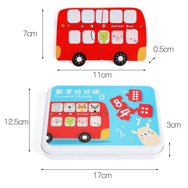 Treeyear Correcting Wooden Number Puzzles Early Educational Math Toys ...