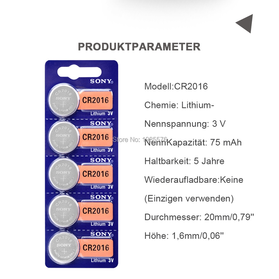 50pcs cr2016 Sony BR2016 DL2016 LM2016 KCR2016 ECR2016 3v button ...