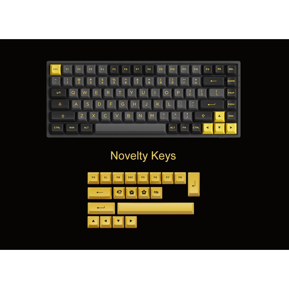 AKKO 3084B Plus Black Gold Keyboard (คีย์ ENG) - 27ey0i0nws - ThaiPick