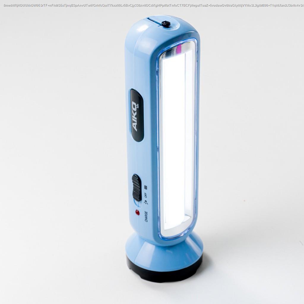 AIKO #KN-4316 สีฟ้า ไฟฉาย LED พร้อมโคมไฟ แบบชาร์จไฟ ***รับประกันแบต 6 ...