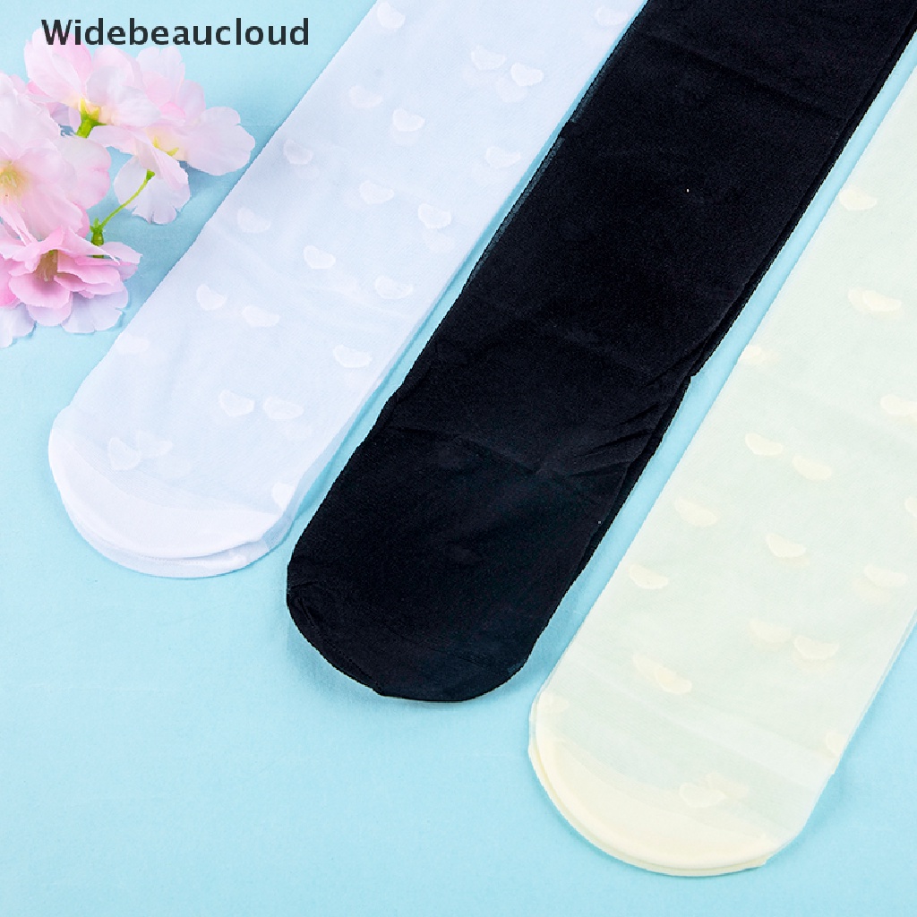 Widebeaucloud Lolita Style JK Women Stocking Sweet Girls Heart Print ...