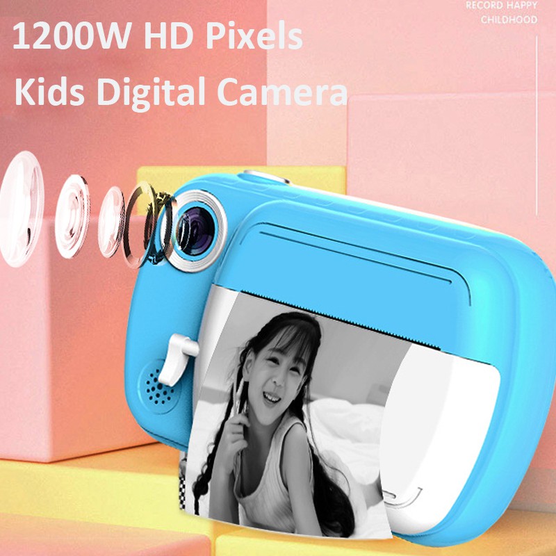 Mini Cute Digital Camera Instant Printing Camera with Print Paper HD ...