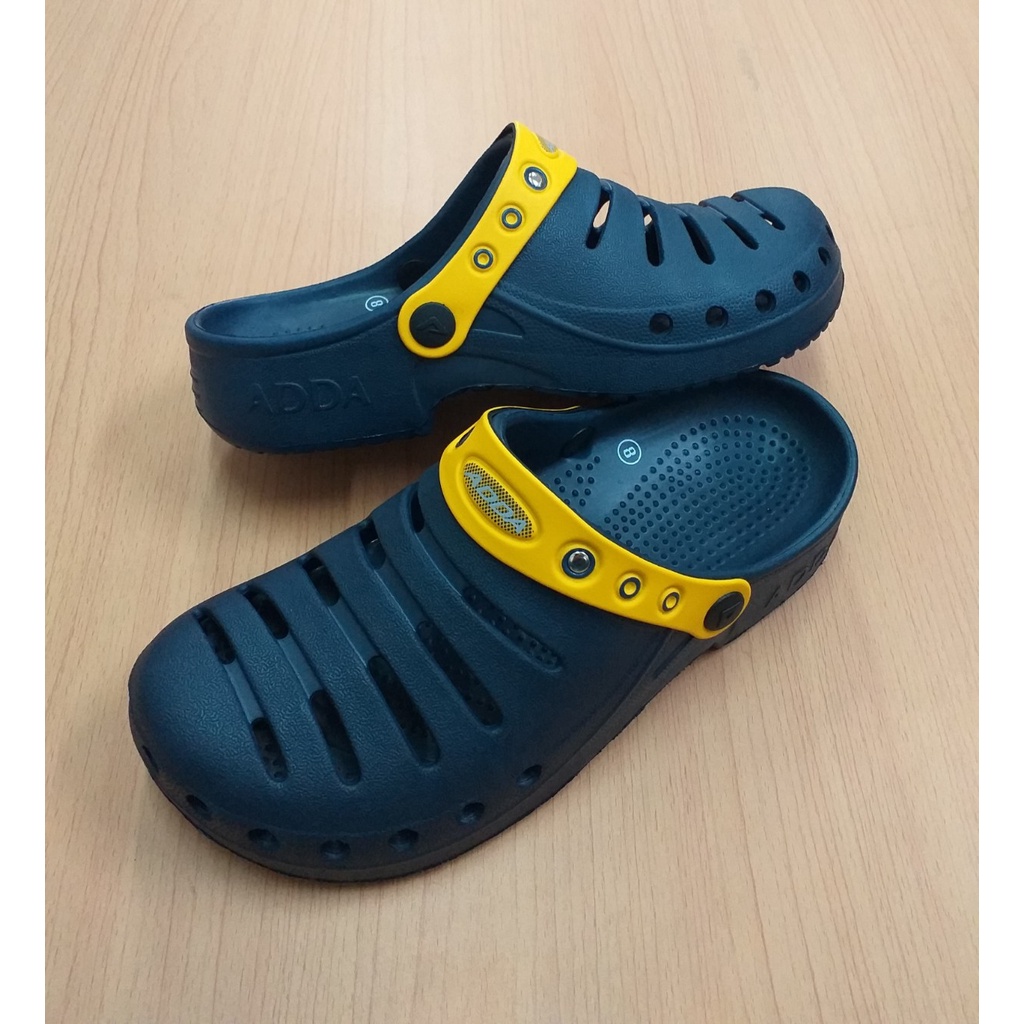 ADDA รองเท้าแตะสวมหัวโต รุ่น 5302 สีดำเทา สีดำแดง สีกรมเหลือง เบอร์ 7 ...