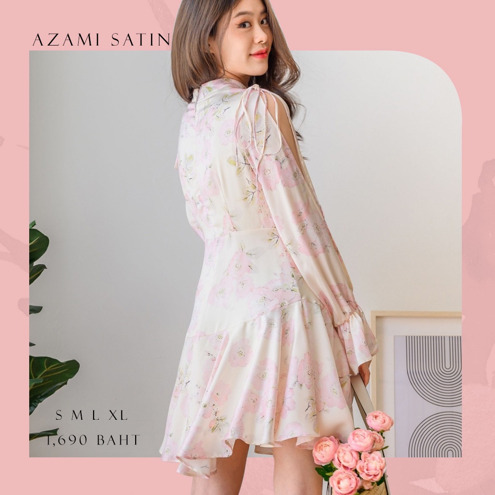 (พรีออเดอร์ พร้อมส่ง 22 มีนา) Azami Satin Dress DI14002 - icyicyshop - ThaiPick