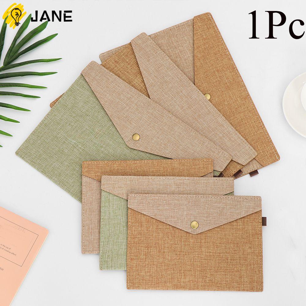 JANE Office Supply Document Bag Stationery Canvas Felt File Briefcase File Folder Students ...
