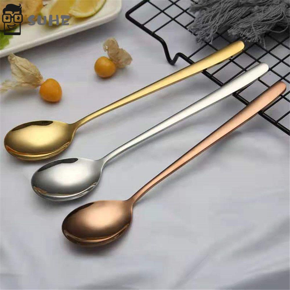 Coffee-Spoon Ice-Cream Long-Handle Kitchen Stainless Steel with Dessert ...