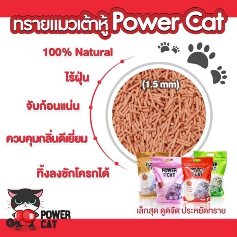 ทรายแมว เต้าหู้ Power Cat พาวเวอร์แค็ท ขนาด 6L เม็ดเล็กสุด ถูกสุด ขายดี ...