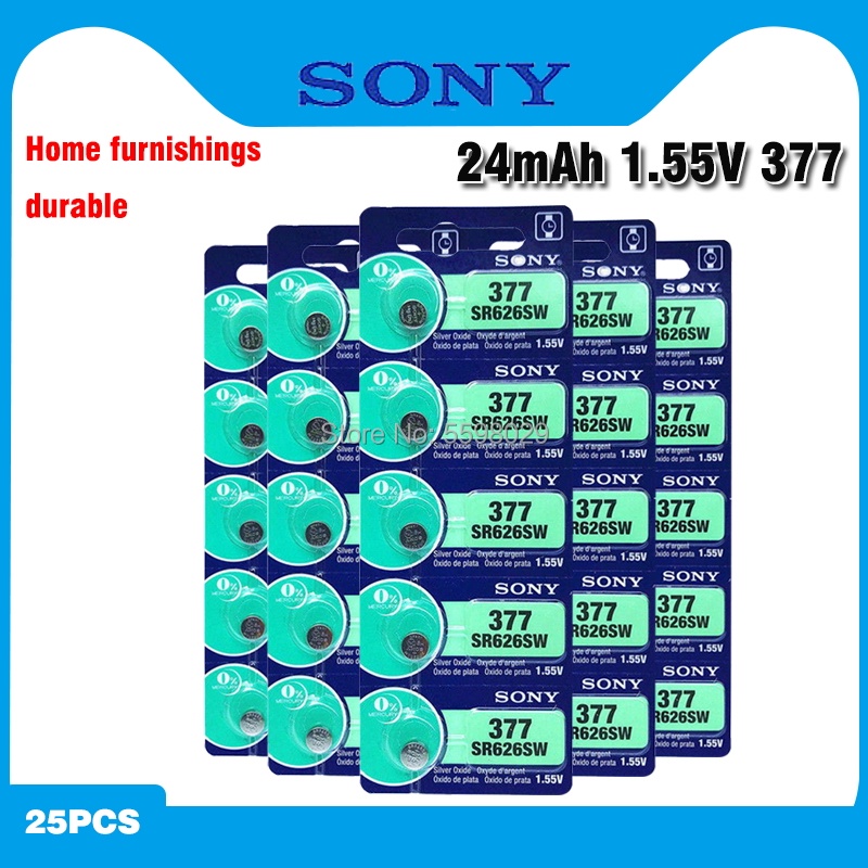 ถ่านนาฬิกา ปุ่มแบตเตอรี่ AG4 LR626 377A 337S CX66W นาฬิกาข้อมือสตรีนาฬิกาควอตซ์ universal ...