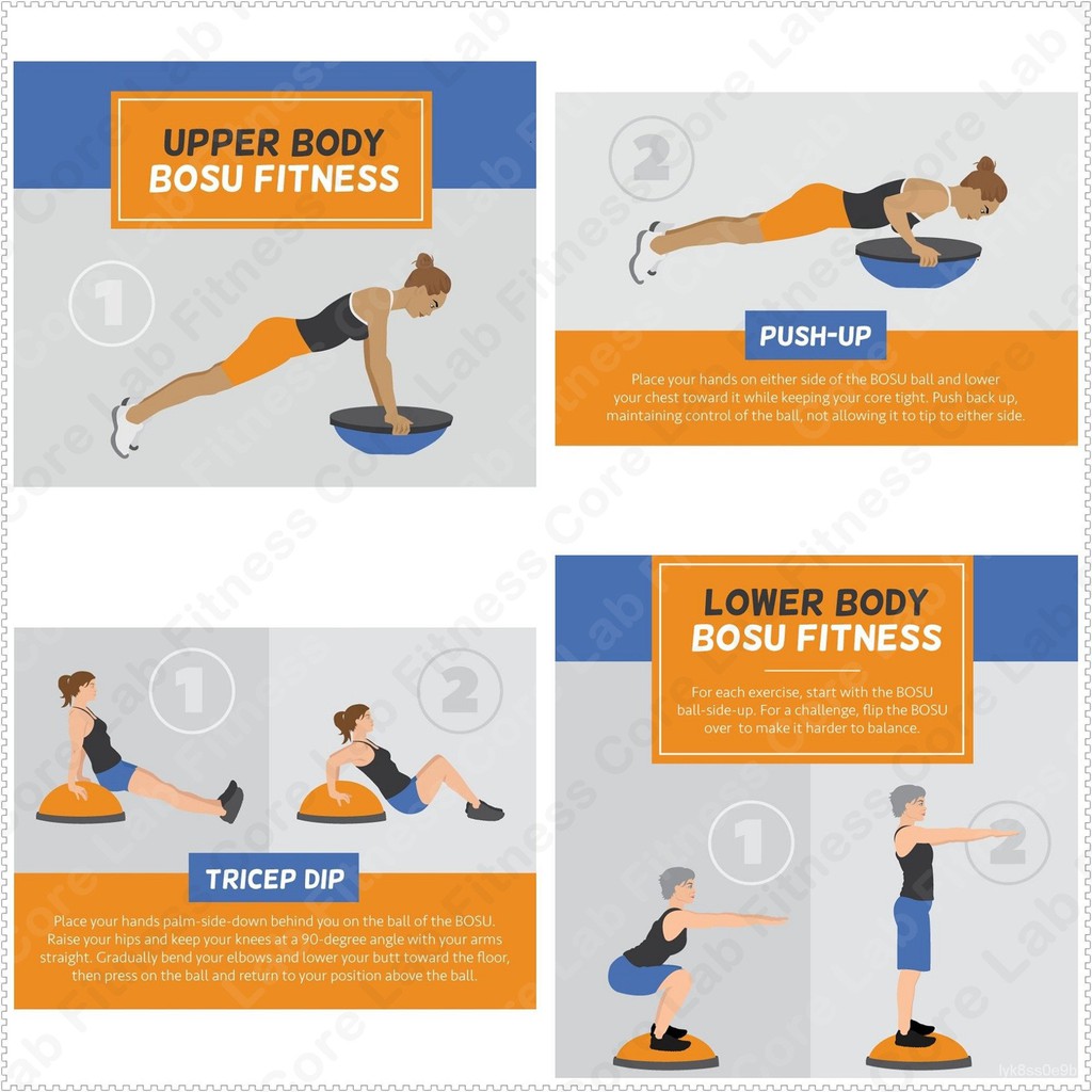 kGHR 【CoreLab】 Bosu Yoga Balance Ball Half Yoga Ball Fitness Gym ...