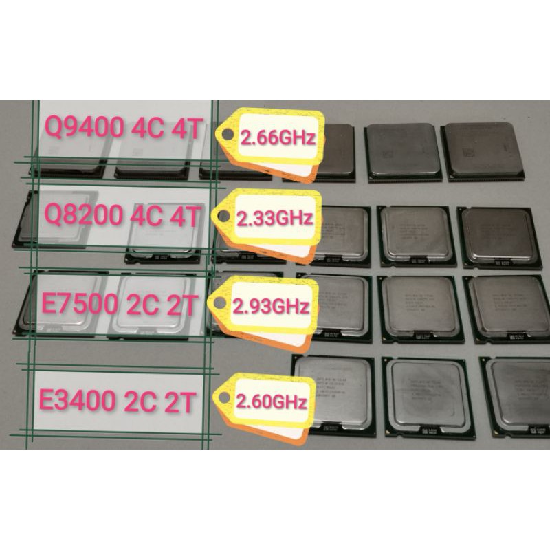 CPU q9400 q8200 e7500 e3400 LGA 775 มือสอง ราคาถูก - nesxcomputer ...