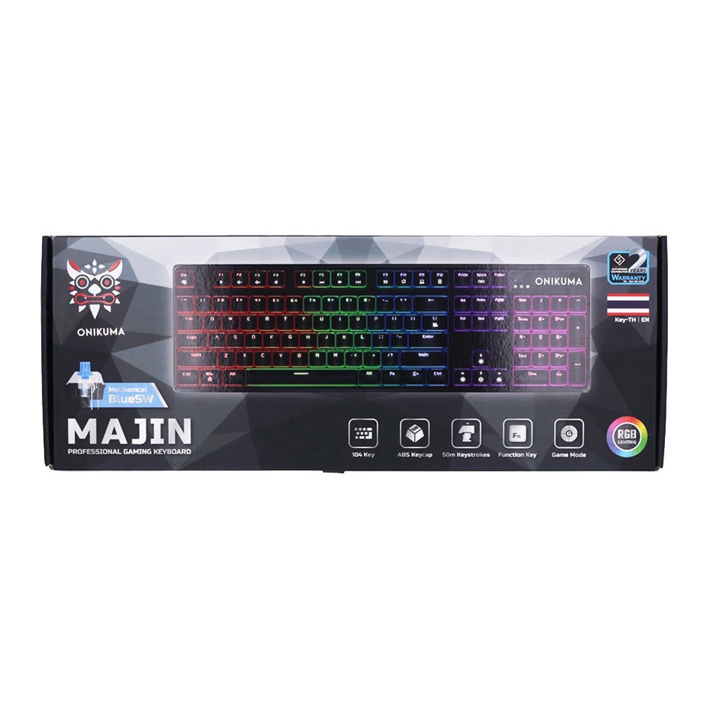 Onikuma Gaming Keyboard Majin Mechanical Black คีย์บอร์ดเกมมิ่ง by ...