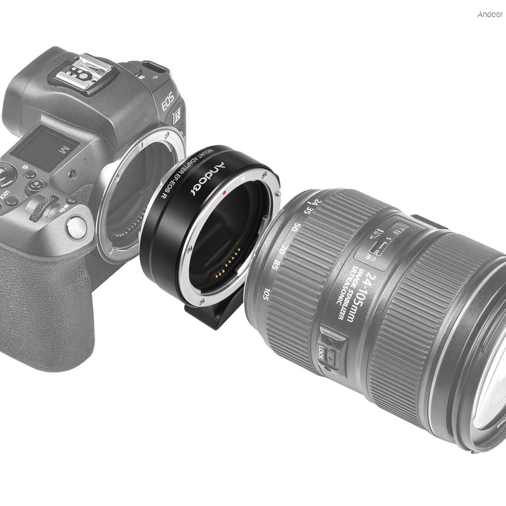 Andoer Ef Eosr อะแดปเตอร์เลนส์กล้องแบบเปลี่ยนสําหรับ Ef S To Eos R Rf