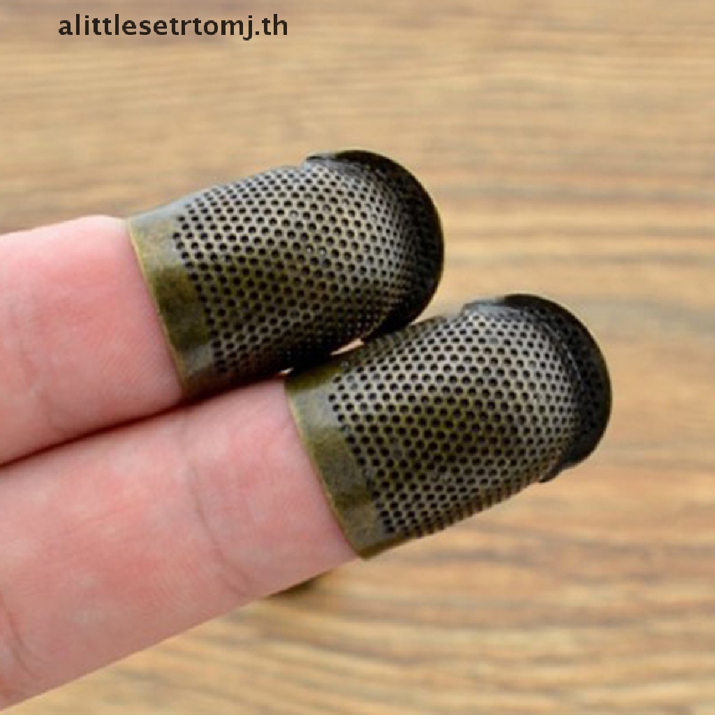 【alittlesetrtomj】 Finger Protector Vintage Gold Needle Thimble Metal ...