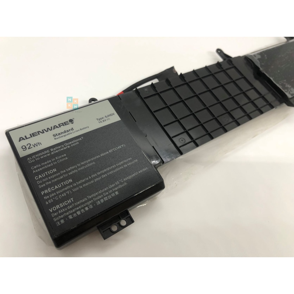 Dell แบตเตอรี่ 6JHDV ของแท้ (สำหรับ Alienware 17 R2 R3 Alienware P43F ...
