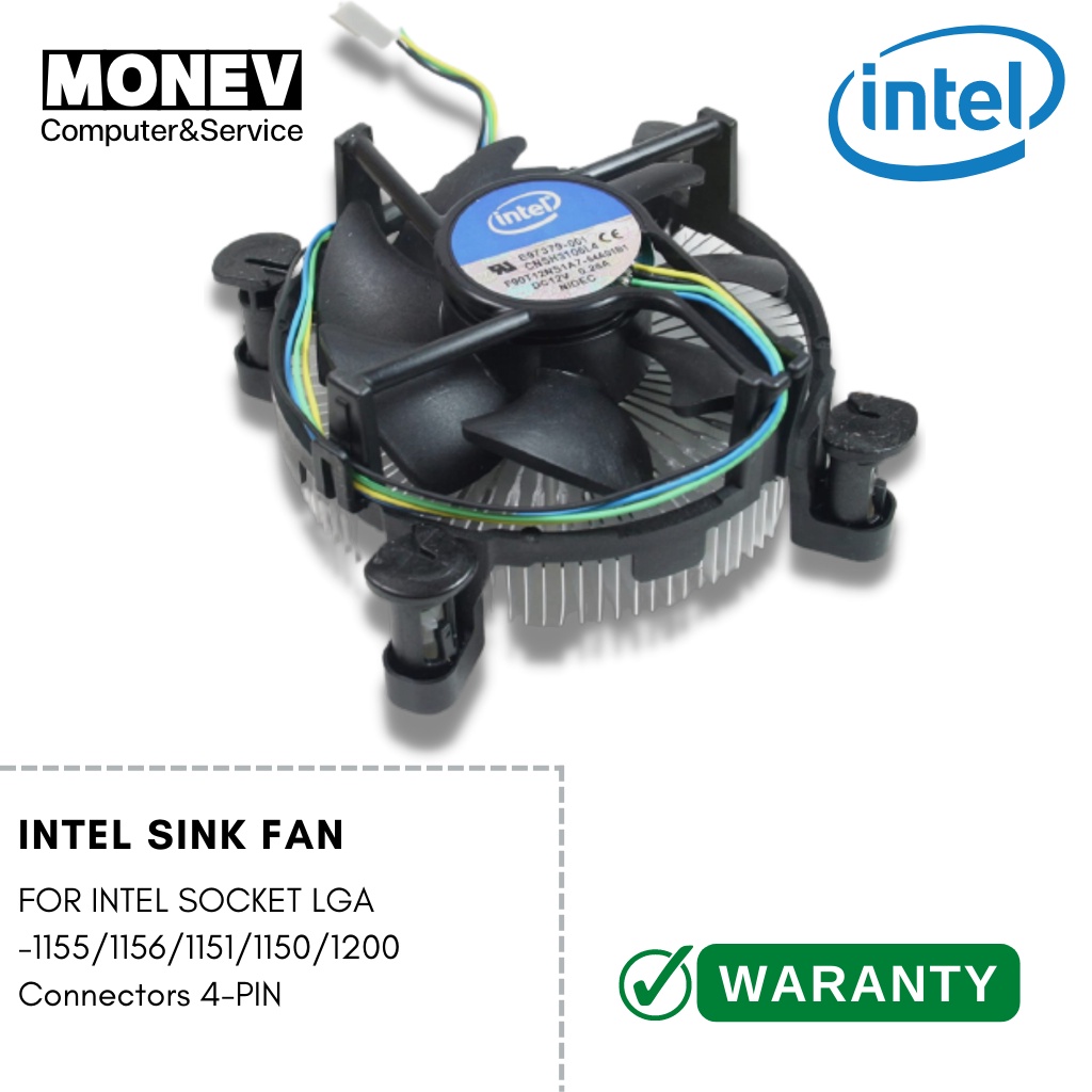 พัดลมCPU SINK CPU FAN COOLER COOLING INTEL Original พัดลมซีพียู อินเทล ...