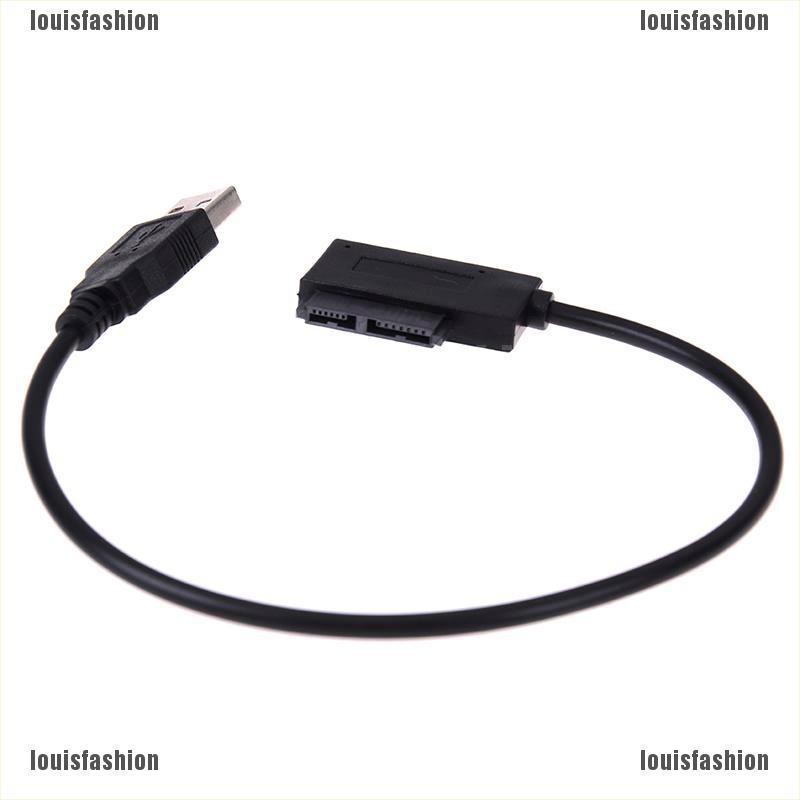 louisfashion USB TO 7 6 13pin Slim SATA IDE CD DVD ROM Optical Drive ...