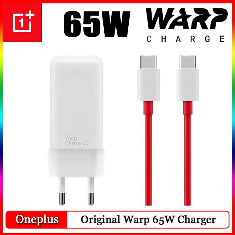 Oneplus ต้นฉบับ 65w Warp EU Us อะแดปเตอร์ชาร์จเร็ว Usb Type C เป็น Type C 65w สําหรับ Oneplus 9 ...