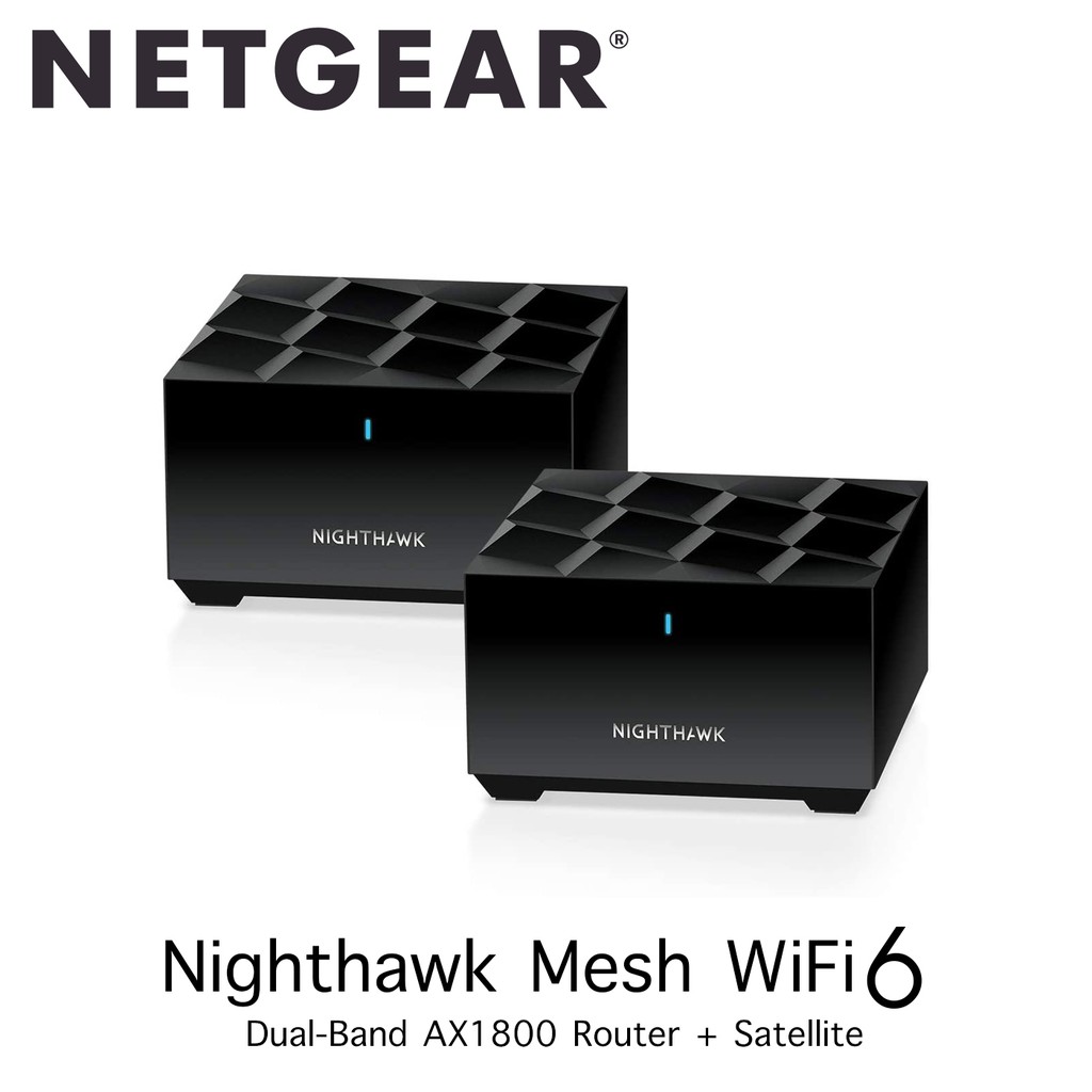 Netgear MK62 Nighthawk Dual-Band Mesh WiFi6 AX1800 1Router 1Satellite ...