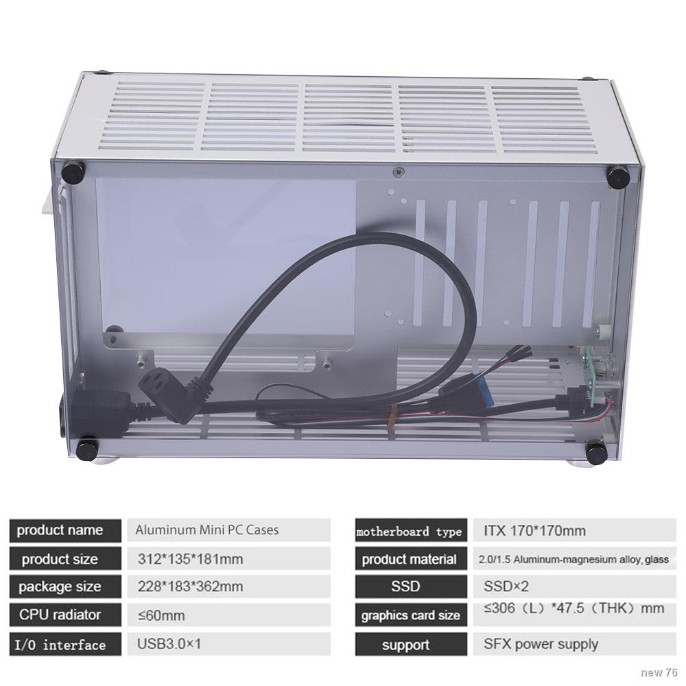 Aluminum Mini PC Cases Motherboard SFX Power Supply SSD Graphics Cards ...