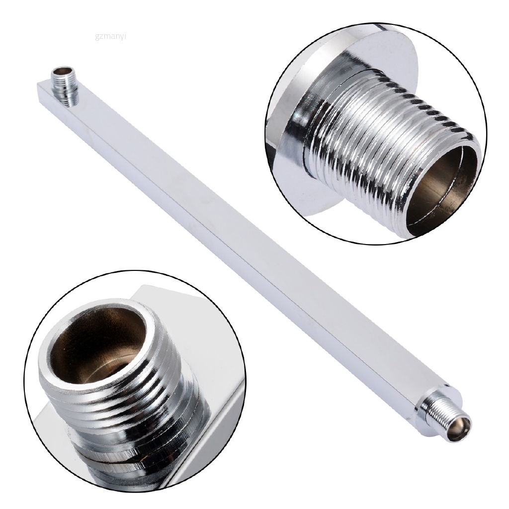 60cm 24 Chrome Wall Mounted Square Shower Extension Arm For Rain Shower ...