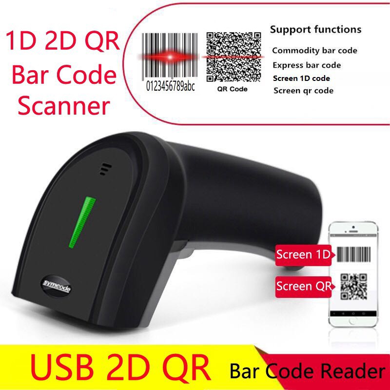 Symcode Wireless Barcode Scanner 30-100 Meter Transfer Bar Code Scanner ...