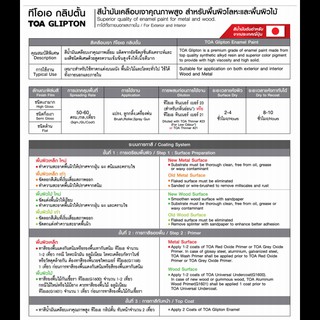 TOA Glipton สีน้ำมันทีโอเอ กลิปตั้น สีดำ (สีเคลือบเงา TOA) 0.946 ลิตร ...