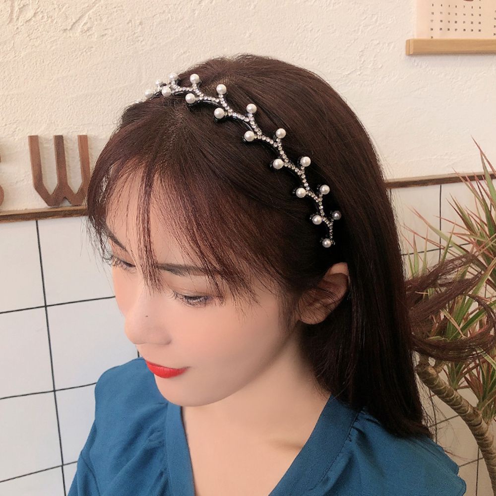 Doreen Cute Korean Style Headwear Retro Female Hairbands Pearl Headband