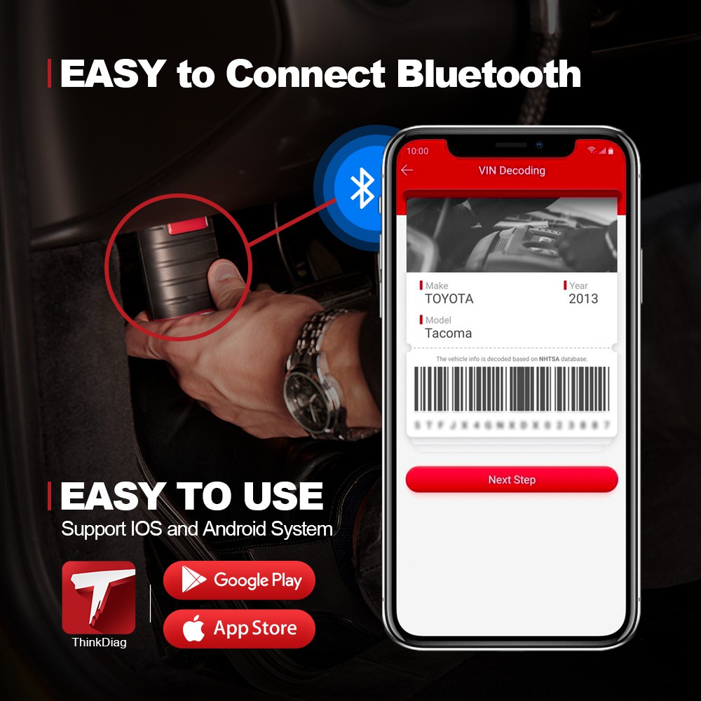 เครื่องมือ THINKCAR Thinkdiag 4.0 OBD2 Diagnostic Tool with Cable Full Software 1 Year Update ...