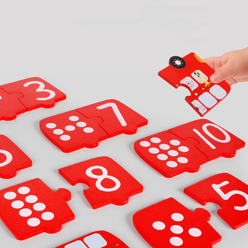 Treeyear Correcting Wooden Number Puzzles Early Educational Math Toys ...