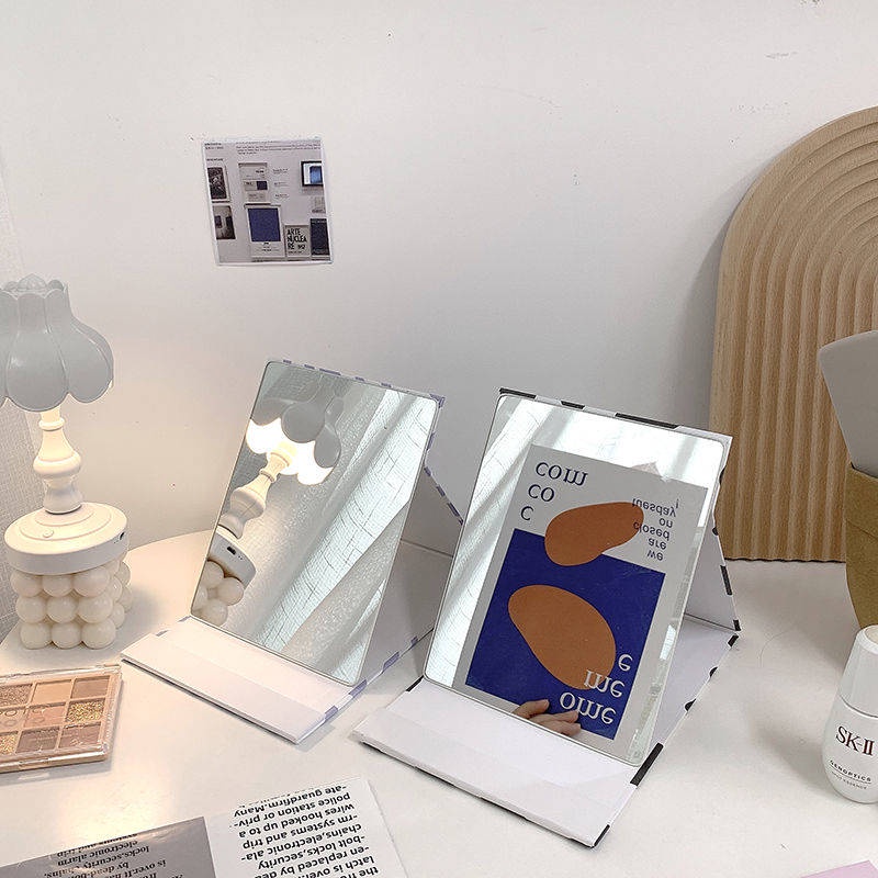 Makeup Accessories Mirrors INS น่ารักพับกระจกนักเรียนหอพักสก์ท็อป ...