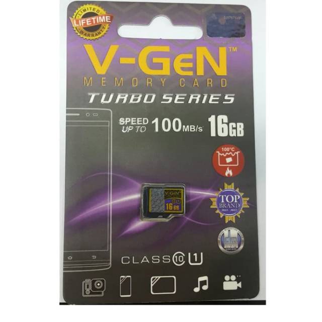 ไมโครsd V-gen เทอร์โบ 16gb Class 10 85mb / S ( Microsd Vgen หน่วย ...