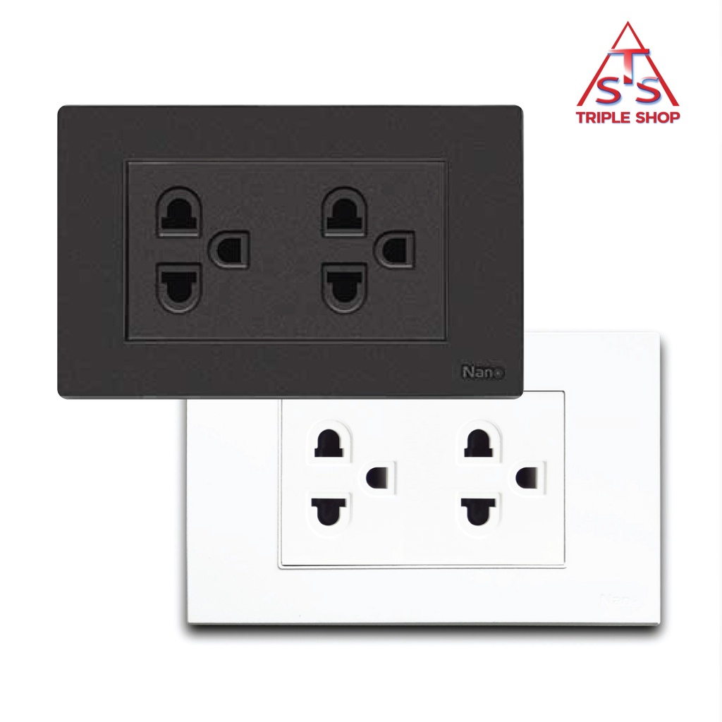 NANO เต้ารับกราวคู่ ปลั๊กกราวคู่ ชุดปลั๊กไฟ ชุดสวิทซ์ สวิทซ์ ปลั๊ก Urban Series - triplesolution ...