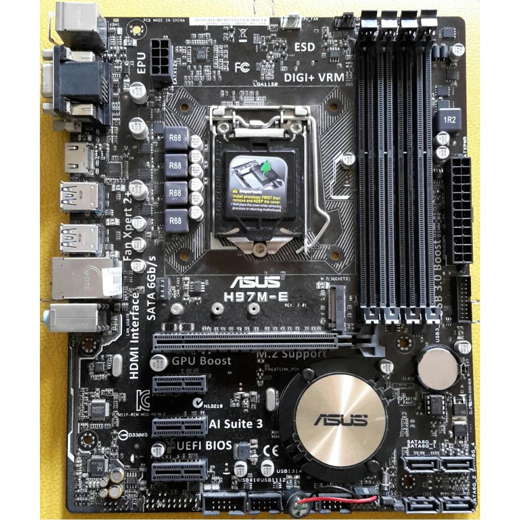 Asus H97M-E Mainboard Socket 1150 รองรับ I3 / I5 / I7 Gen4 มีช่อง M.2 ...