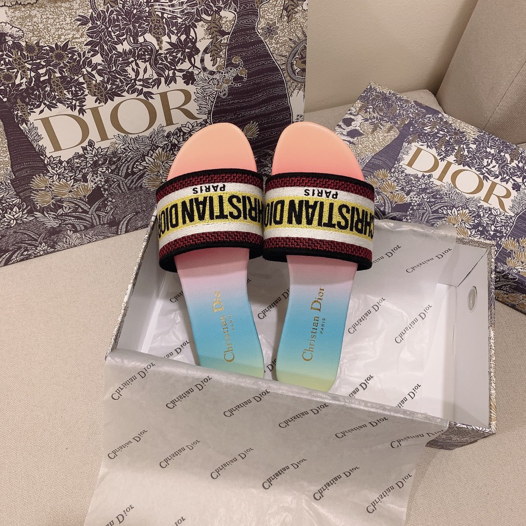 DIOR summer holiday series embroidery sandal casual flip slipper part3 ...