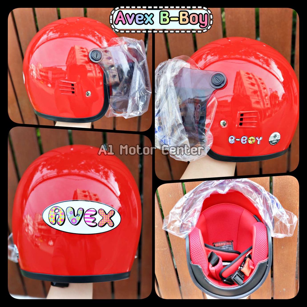 หมวกกันน็อกเด็ก เต็มใบ Avex B.Boy หมวกกันน็อคเด็ก สำหรับเด็กอายุ 2-4 ขวบ รอบหัว 47-51cm ...