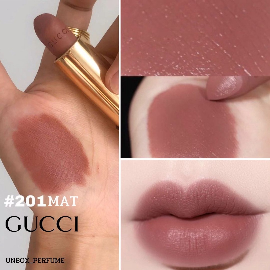 ลิปสติก ล็อตปี 2021 GUCCI Lipstick สี 201 204 208 505 Rouge a Levres ...