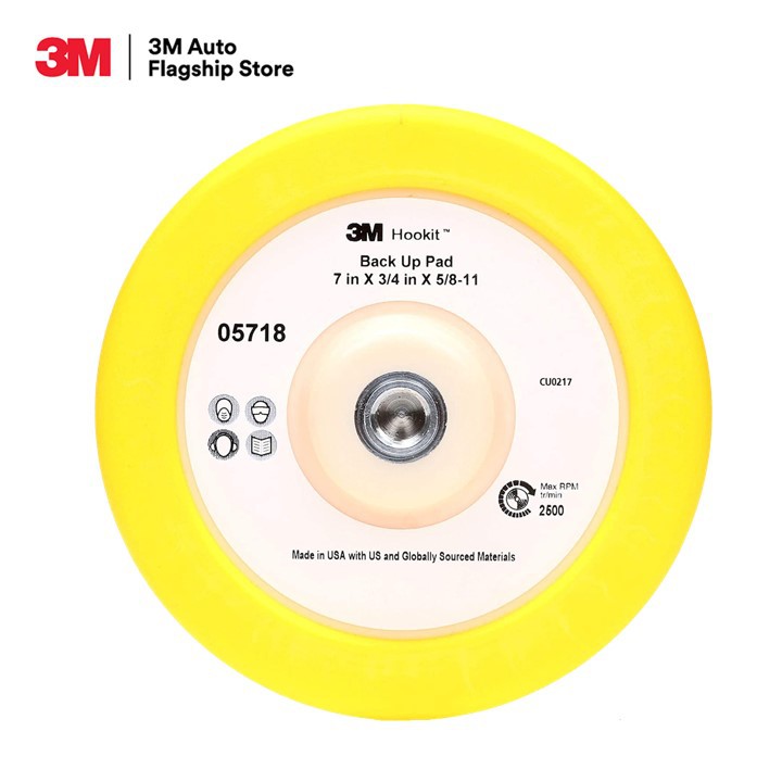 3M 05718 แป้นจับฟองน้ำขัดสีรถ ขนาด 7 นิ้ว Hookit Back Up Pad | Shopee ...